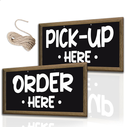 Order and Pick up Signs - 12×6″ Metal Signs Order Here and Pick up Here ...