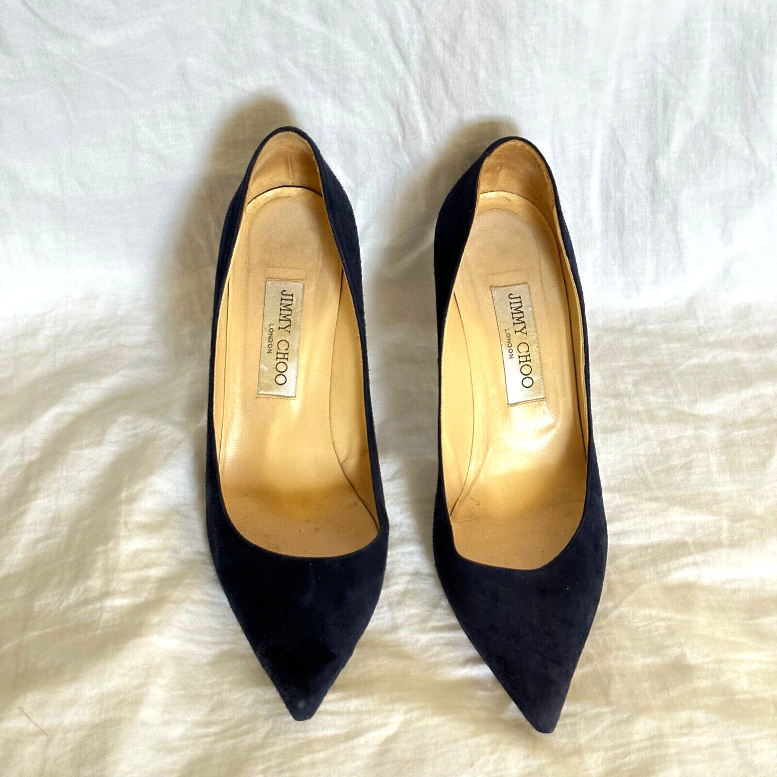 Jimmy Choo Romy Navy Suede Designer Pumps Size EU 38.… - Gem