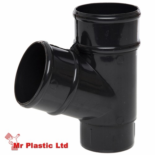 Polypipe 117mm Polyflow Deep Flow Gutter & 68mm Round Downpipe Fittings ...