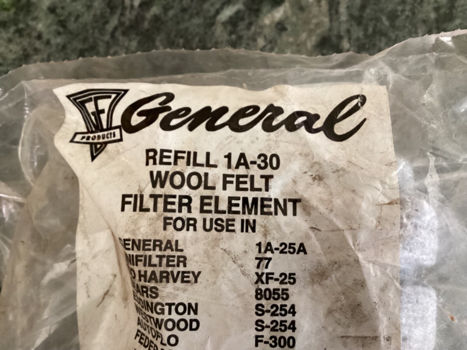 HEATING FUEL OIL FILTER CARTRIDGE INSERT FOR GENERAL 1A-30 1A-25A ...