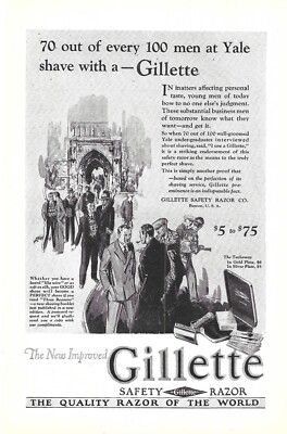 1926 Gillette Safety Razor Company Vintage Print Ad Health And Beauty ...