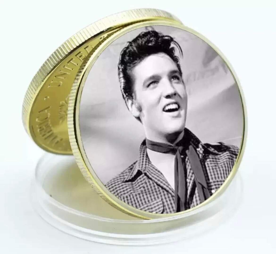 New x13 Elvis Presley Gold Plated Commemorative Coins / The King Of ...