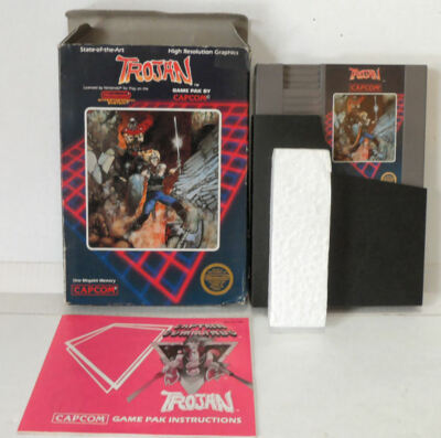 Trojan - Complete In Hangtab Hang Tab Box - NES Nintendo - US Version ...