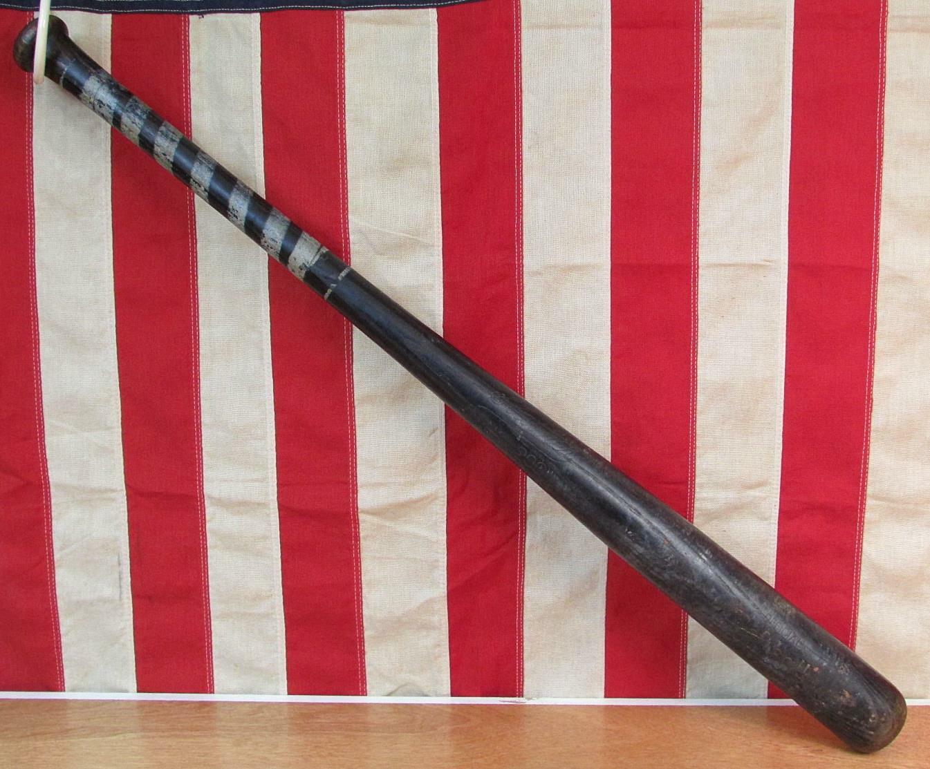 Vintage 1940s Slasher Wood Baseball Bat No.200 Black Official Softball ...