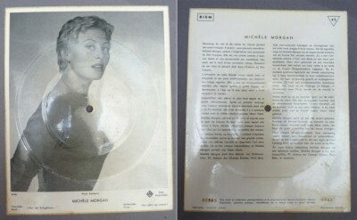 Disque Michèle MORGAN Sonoprint 45 t Biem vers 1960 disc chanson | eBay