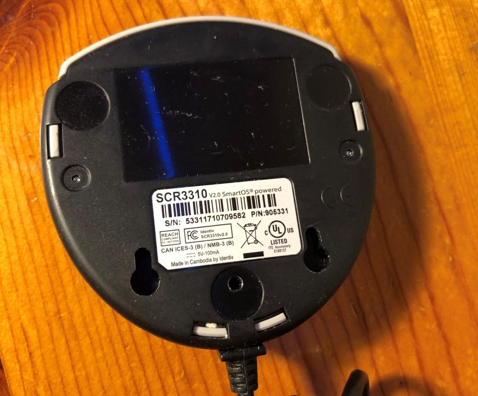 Identiv SCR3310 V2.0 SmartOS Powered USB PIV CAC Smart Card Reader | eBay