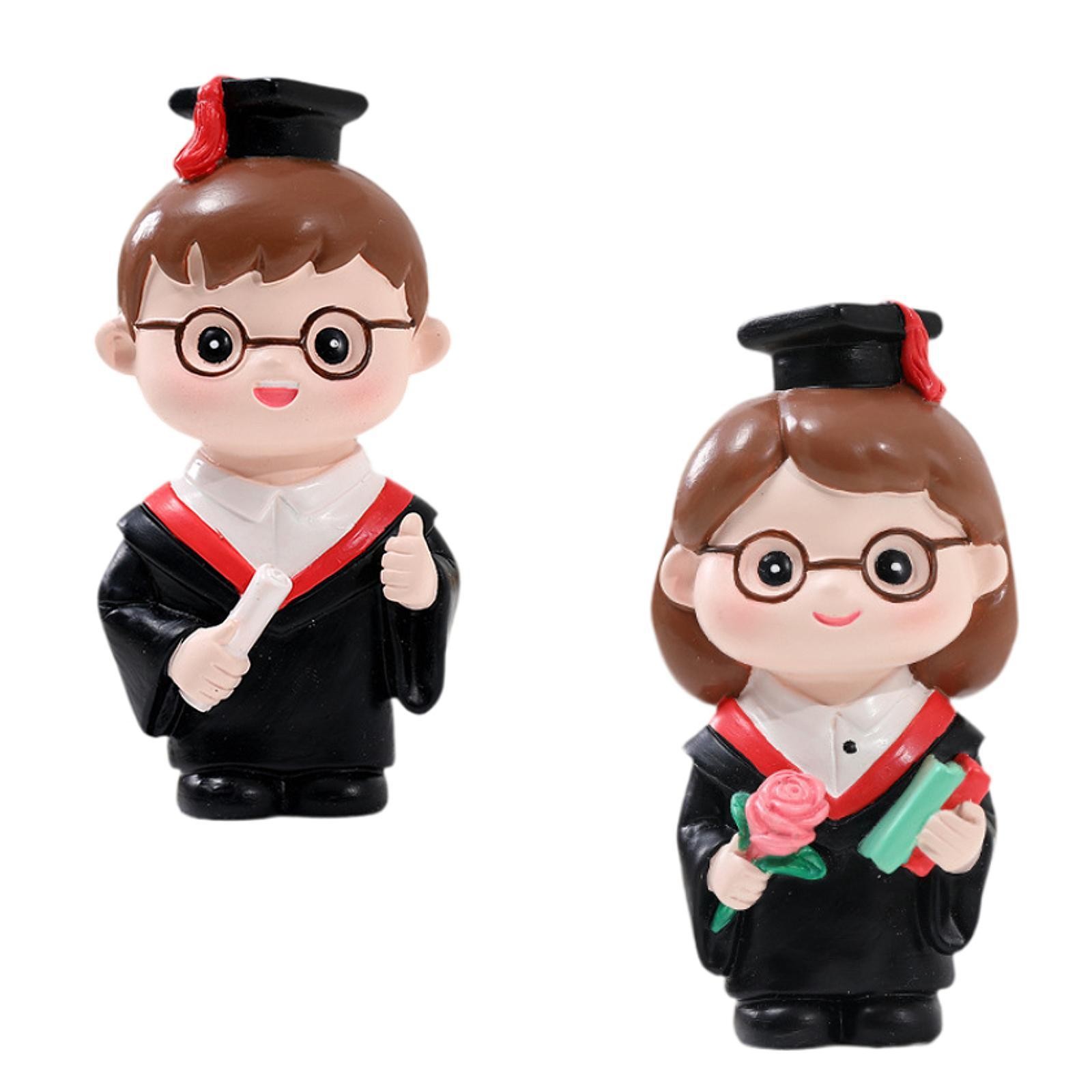 Graduation Figure Statue Resin Figurine Gift Creative Tiny People Model ...