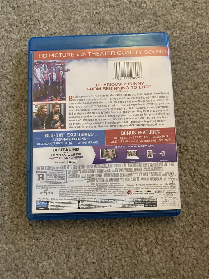 Neighbors (Blu-ray/DVD, 2014, 2-Disc Set, ) BR 25192198496| eBay