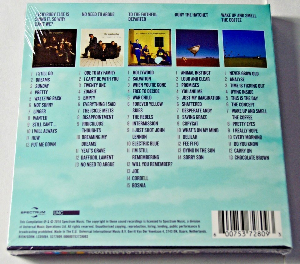 The Cranberries – 5 Classic Albums - NEW 5 x CD Box Set (sealed) | eBay UK