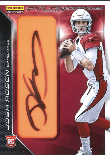 JOSH ROSEN SIGNED PANINI INSTANT PYLON SIGNATURES CARDINALS ROOKIE CARD ...