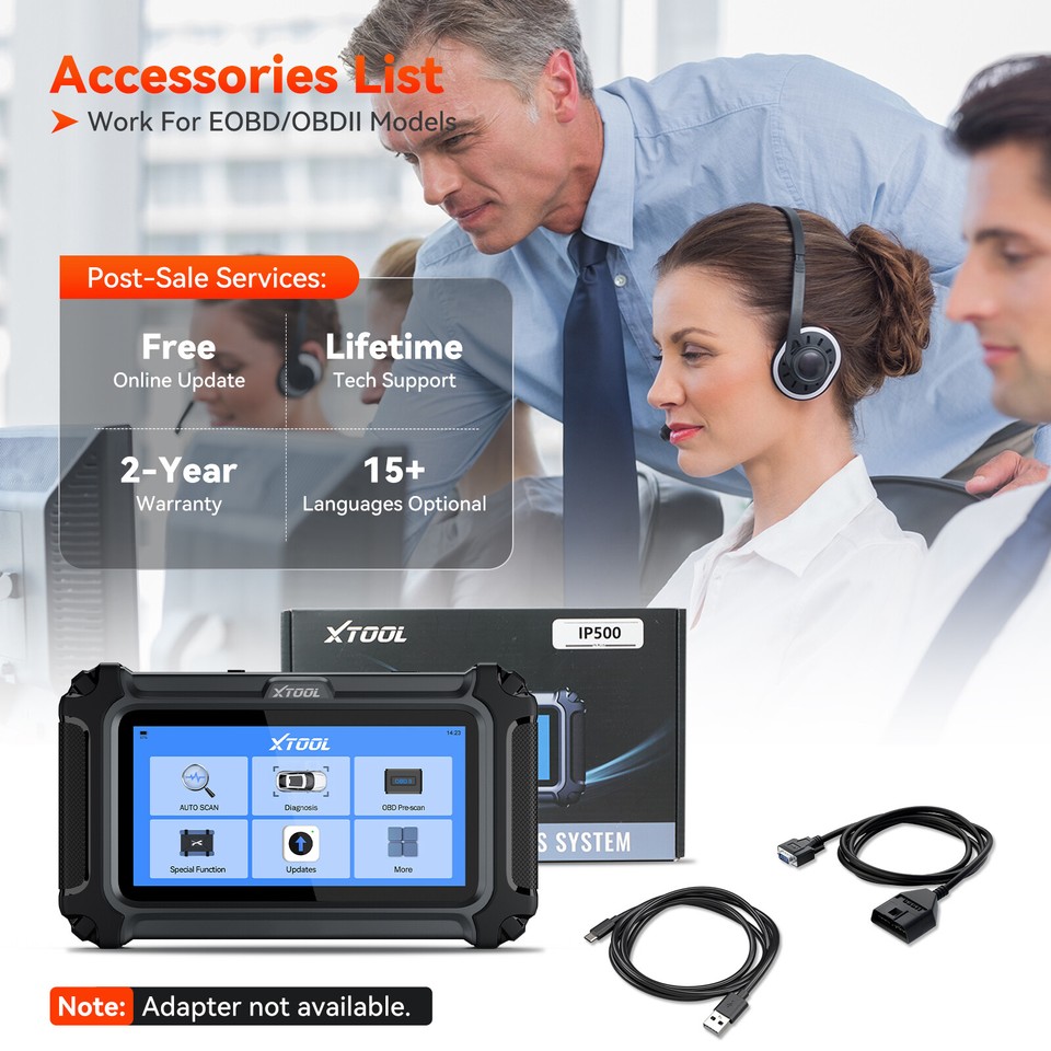 XTOOL IP500 OBD2 Scanner Car Full System Diagnostic Tool For Chrysler ...