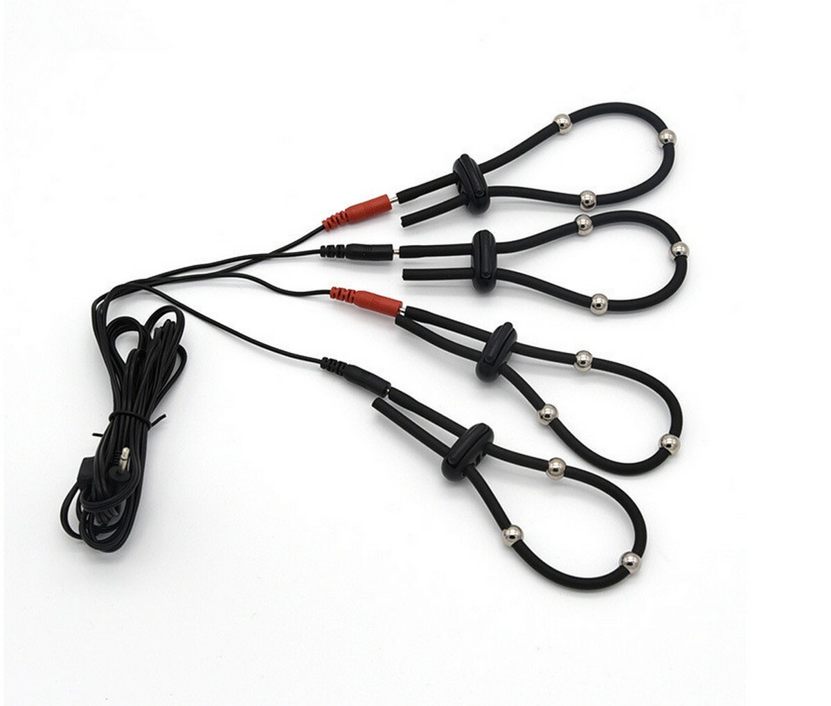 E Stim Electro Accessories Conductive Silicone Rubber Loops Cable Beads ...