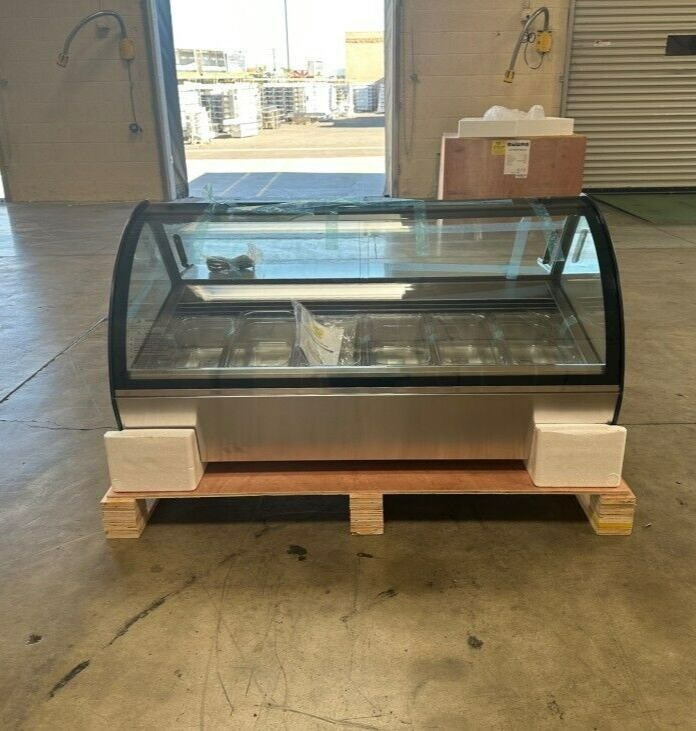 NEW 6 Pan Counter Top Gelato Ice Cream Freezer Display Cases Chest ...