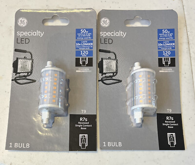 [2 Pack]GE LED Light Bulb 8-Watts Replaces 50 W 800 Lumens #93129009 T9 ...