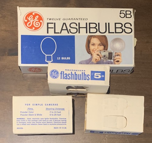 Vintage GE Camera Flashbulbs 5B In Box 11 Bulbs | eBay