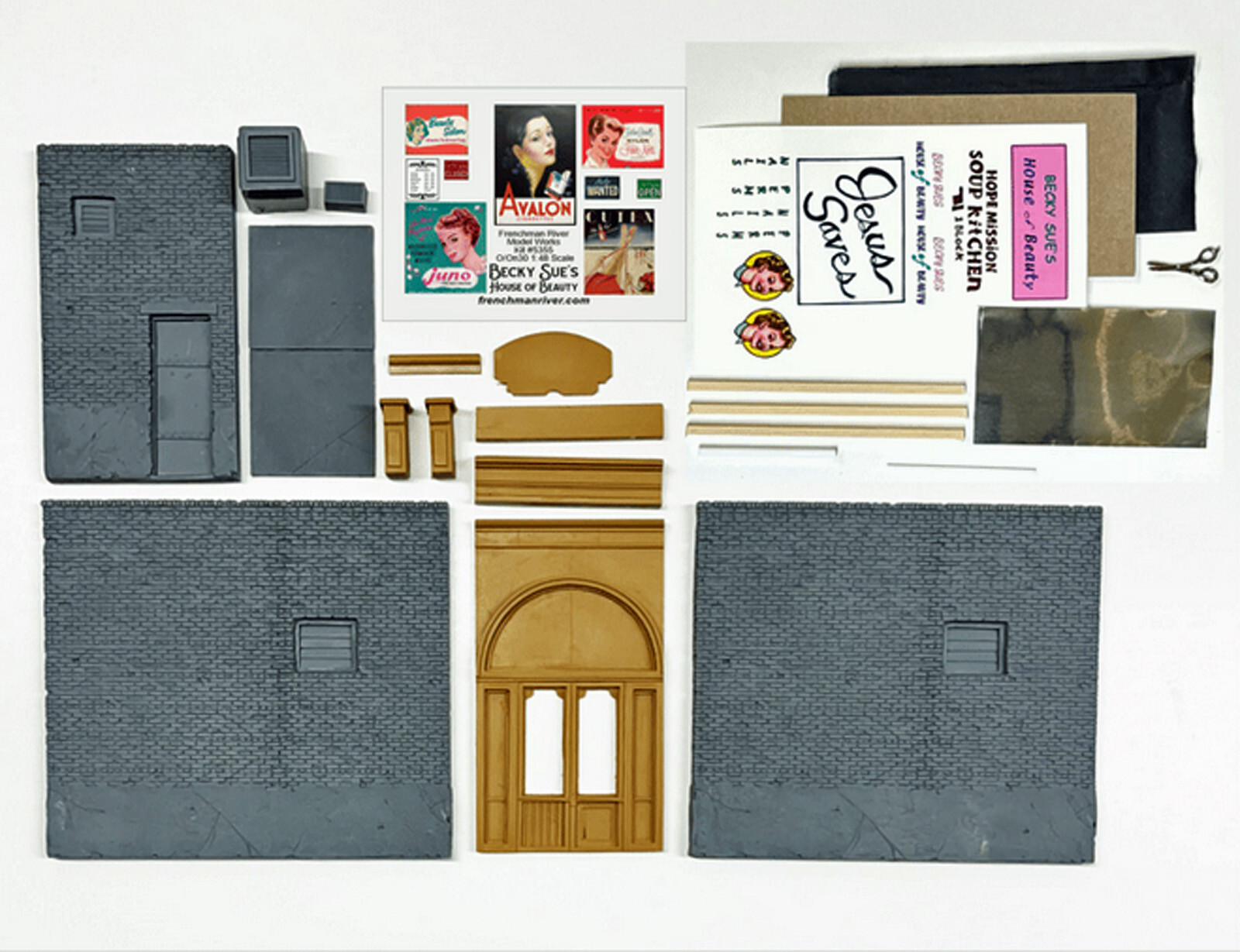 THOMAS YORKE BECKY SUE'S HOUSE OF BEAUTY O On30 Model Structure Unptd ...