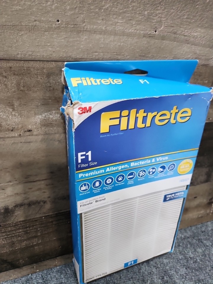 1x Filtrete F1 Room Air Purifer Filter True HEPA Premium Allergen ...