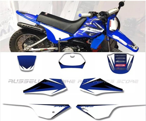 Motorcycle Blue Stickers Kits Graphics Decal For YAMAHA PW80 PW 80 Dirt ...