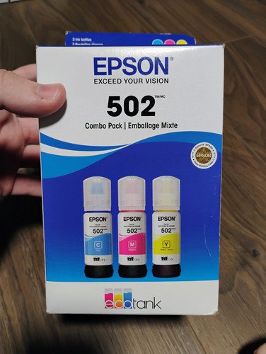Epson EcoTank Ink 502 Combo Pack Cyan Magenta Yellow | eBay