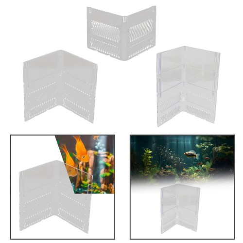 Aquarium Fish Comb Filter Acrylic Corner Mount Removable Corner Baffle ...