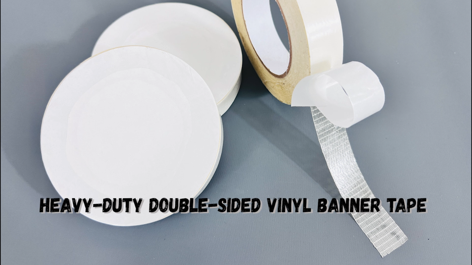 Heavy-Duty Double-Sided Hem Strong Vinyl Banner Tape 1"x90ft. Roll | eBay