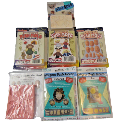 Push Molds Flexible Assorted Lot of (7) Craft Supplies - Lightly Used ...