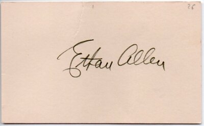 Ethan Allen d.1993 Reds/Giants/Phillies/Cardinals Signed 3x5 Index Card ...