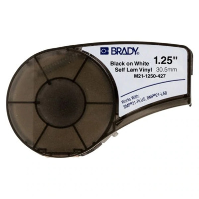 Brady B-427 Self-Laminating Labels 31.75mm x 4.27m Black on White ...