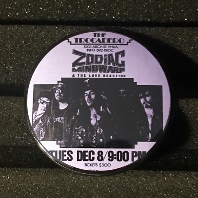 ZODIAC MINDWARP Concert Poster Flyer Pin Button Badge 2.25" Rock Metal ...