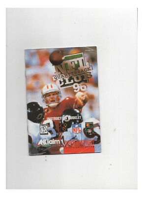 NFL Quarterback Club 96 Super Nintendo SNES MANUAL ONLY Authentic | eBay