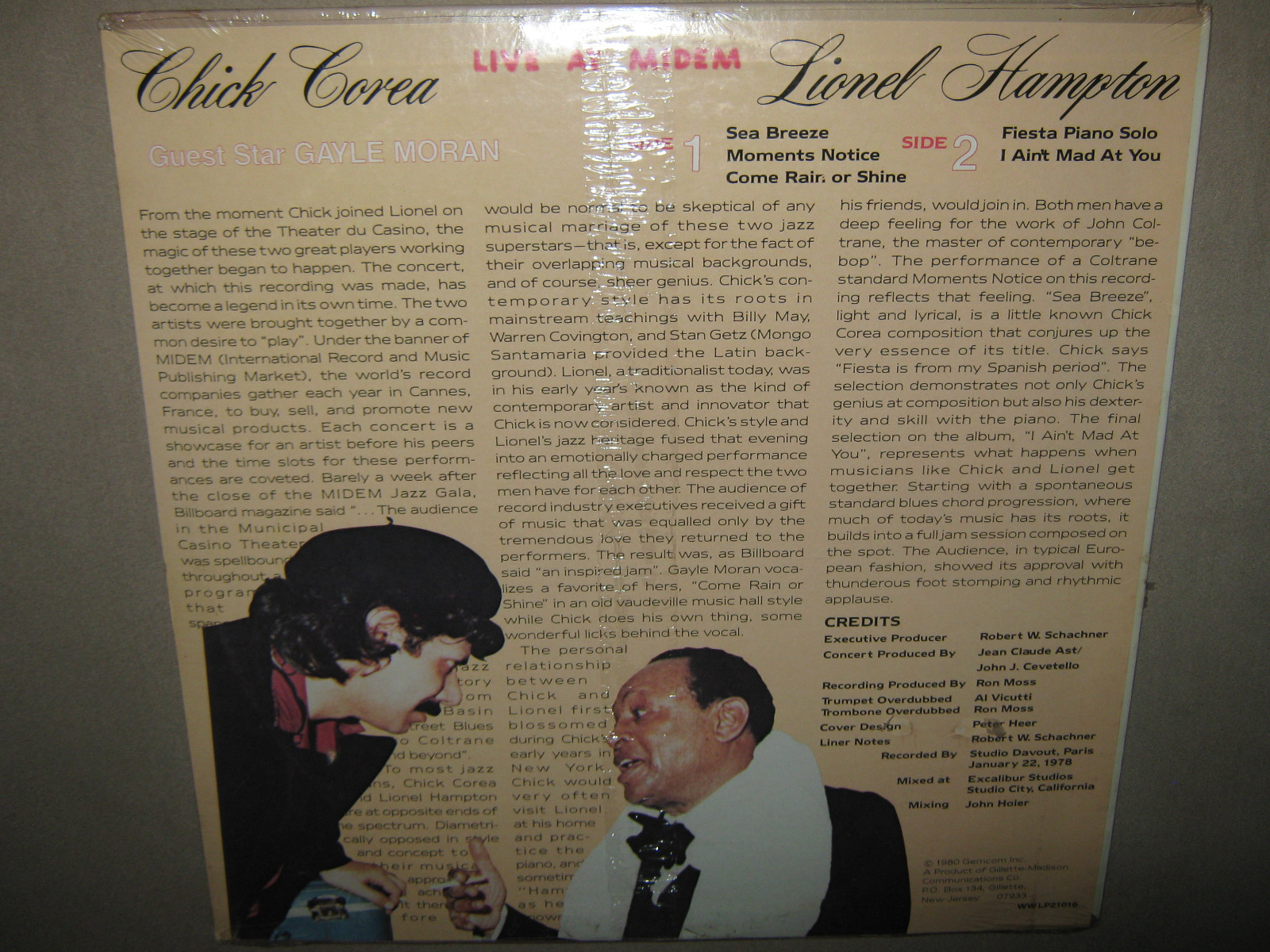 CHICK COREA LIONEL HAMPTON Live at Midem 1978 In Concert w/Gayle Moran ...