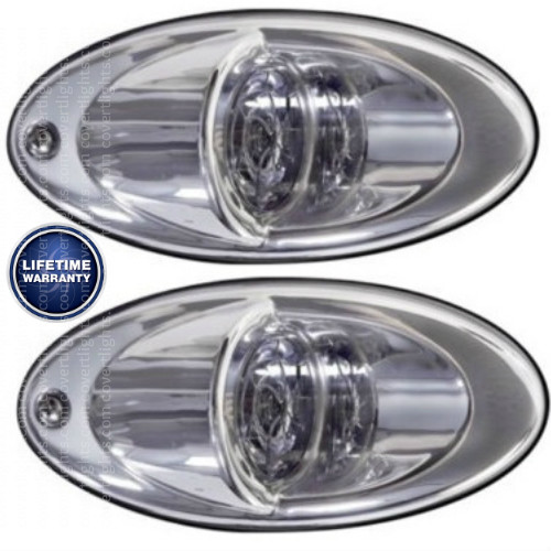 1 PAIR Marine Boat LED Recessed Mount High Output Docking Light 2000 ...