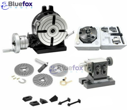 New Rotary Table 6"/150mm, 3jaw Chuck with Back & Dividing Plate ...