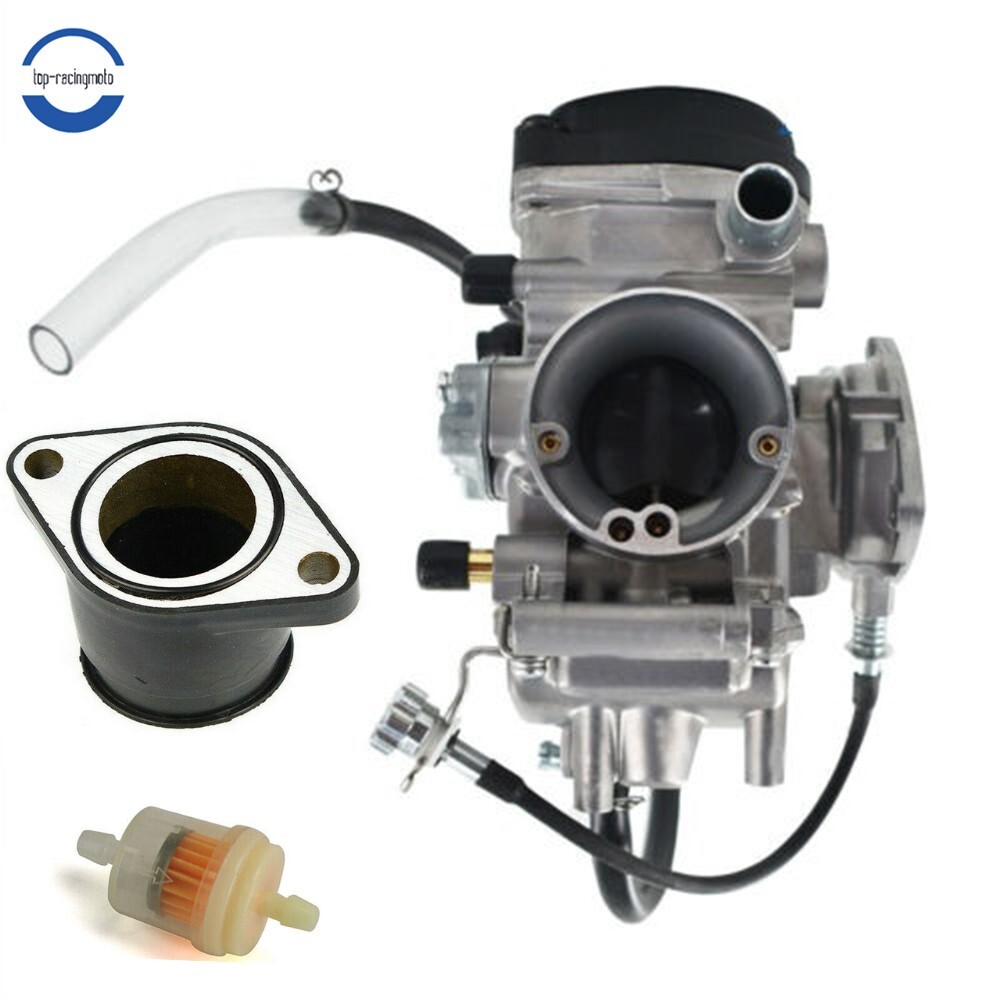 Carburetor + Intake Manifold for Yamaha Wolverine Kodiak Grizzly 400 ...