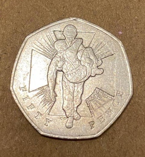 2006 Rare 50p Wounded Soldier Victoria Cross Army Coin Fifty Pence ...