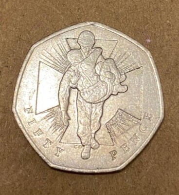 2006 Rare 50p Wounded Soldier Victoria Cross Army Coin Fifty Pence ...