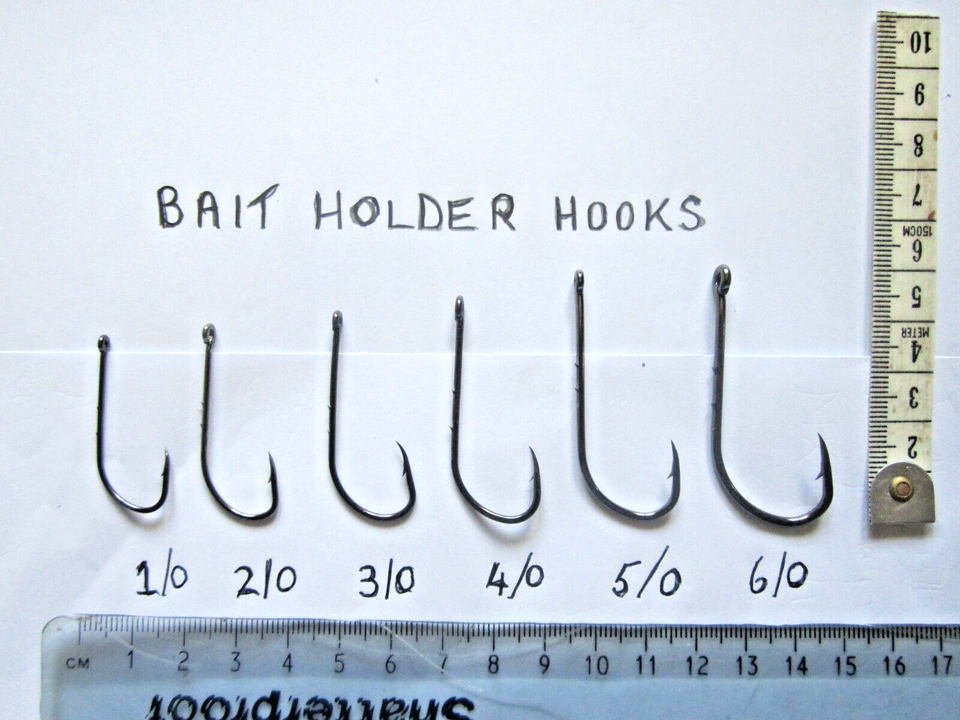 Bait Holder Hooks Sizes 1/0 2/0 3/0 4/0 5/0 6/0 | eBay UK