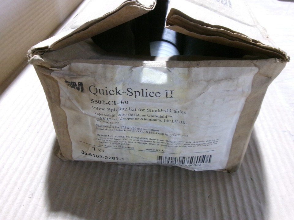3M 5502-CI-4/0 INLINE SPLICING KIT FOR SHIELDED CABLES 15KV QUICK ...