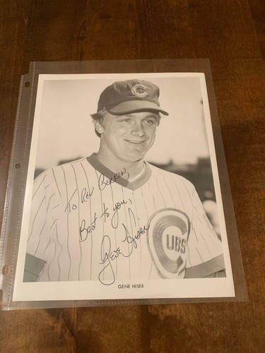 GENE HISER-CHICAGO CUBS-Autographed/Signed 8x10 Photo | eBay