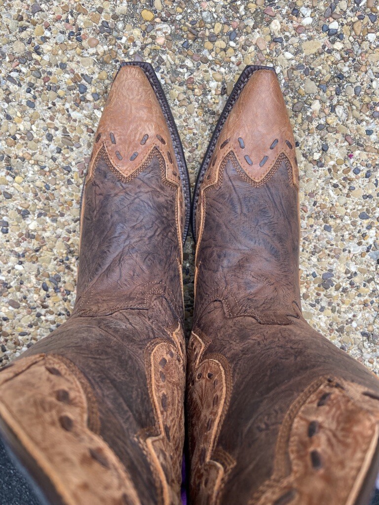 NEW Men's Authentic Laredo Ronnie Rust Brown Leather Western Cowboy ...