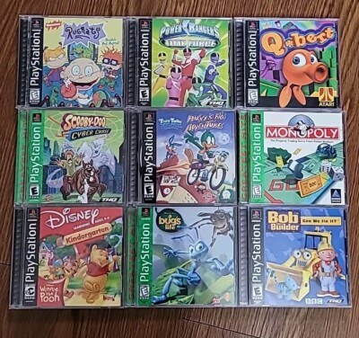 SONY PLAYSTATION ONE GAMES LOT (PS1) 9 FAMILY GAMES/ ALL MINT CONDITION ...