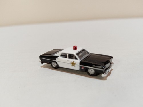 CMW mini metals Ford 1967 Police car black / white N Scale | eBay