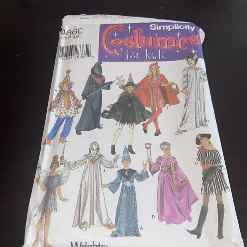 Simplicity 4860 Kids Costume Pattern Halloween Wizard Pirate Fairy ...