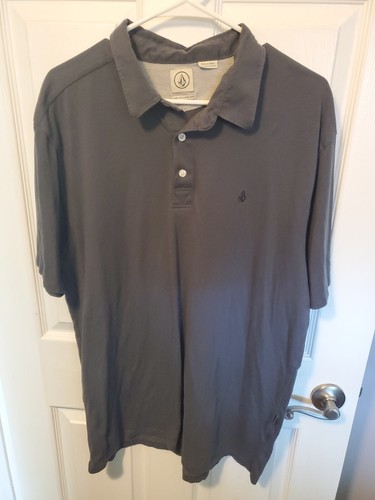 Volcom Polo Shirt Mens XXL Gray Short Sleeve | eBay