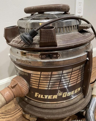 Vintage brown filter queen canister vacuum + extra genuine filters | eBay