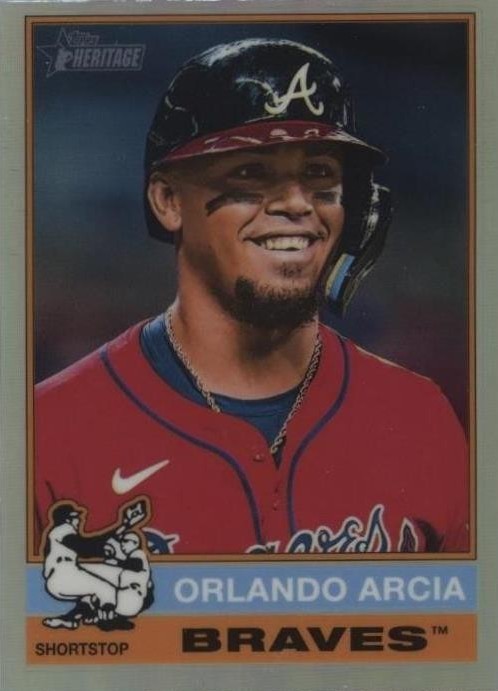 2025 Topps Heritage - Orlando Arcia #117 Chrome Refractor for sale ...