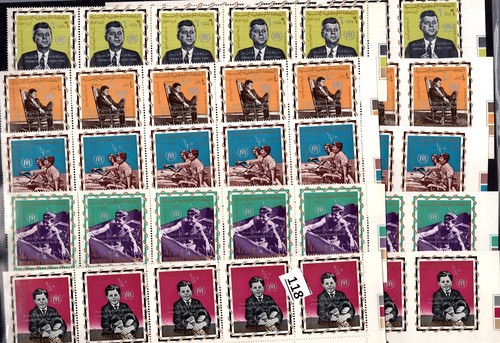 // 5X YEMEN - MNH - PERF + IMPERF - OVERPRINT - KENNEDY | eBay