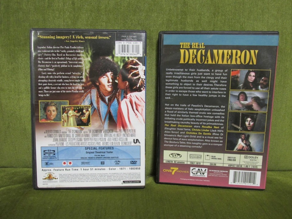 The Decameron 1970 + The Real Decameron - 1973 Sexploitation DVD Lot | eBay