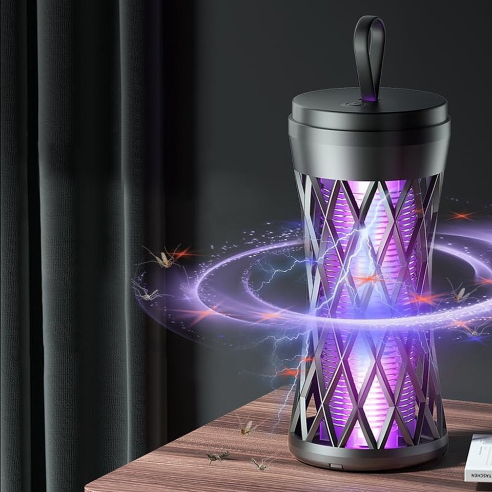Bug Zapper Outdoor Indoor Mosquito Zapper: Rechargeable, with LED Light ...