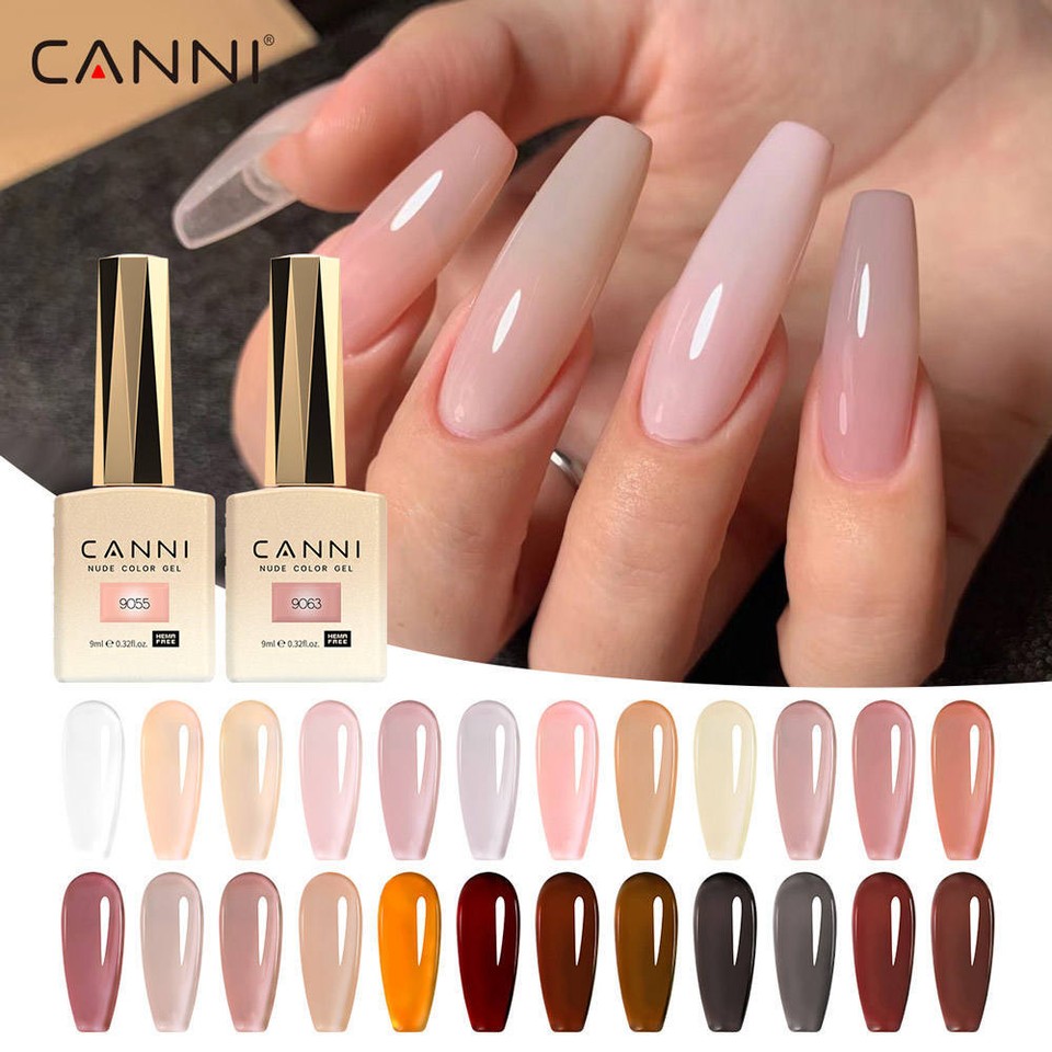Nail Gel Polish Colours CANNI® Base Top Varnish Soak Off UV LED 9ml ...